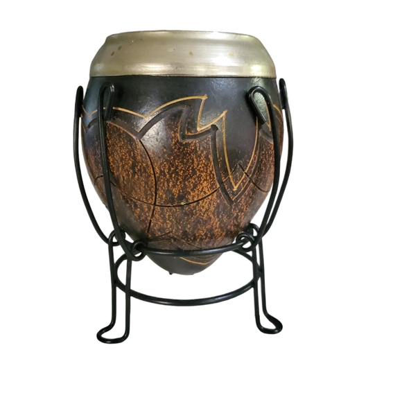 Accents | Hand Carved Gourd On Stand | Poshmark